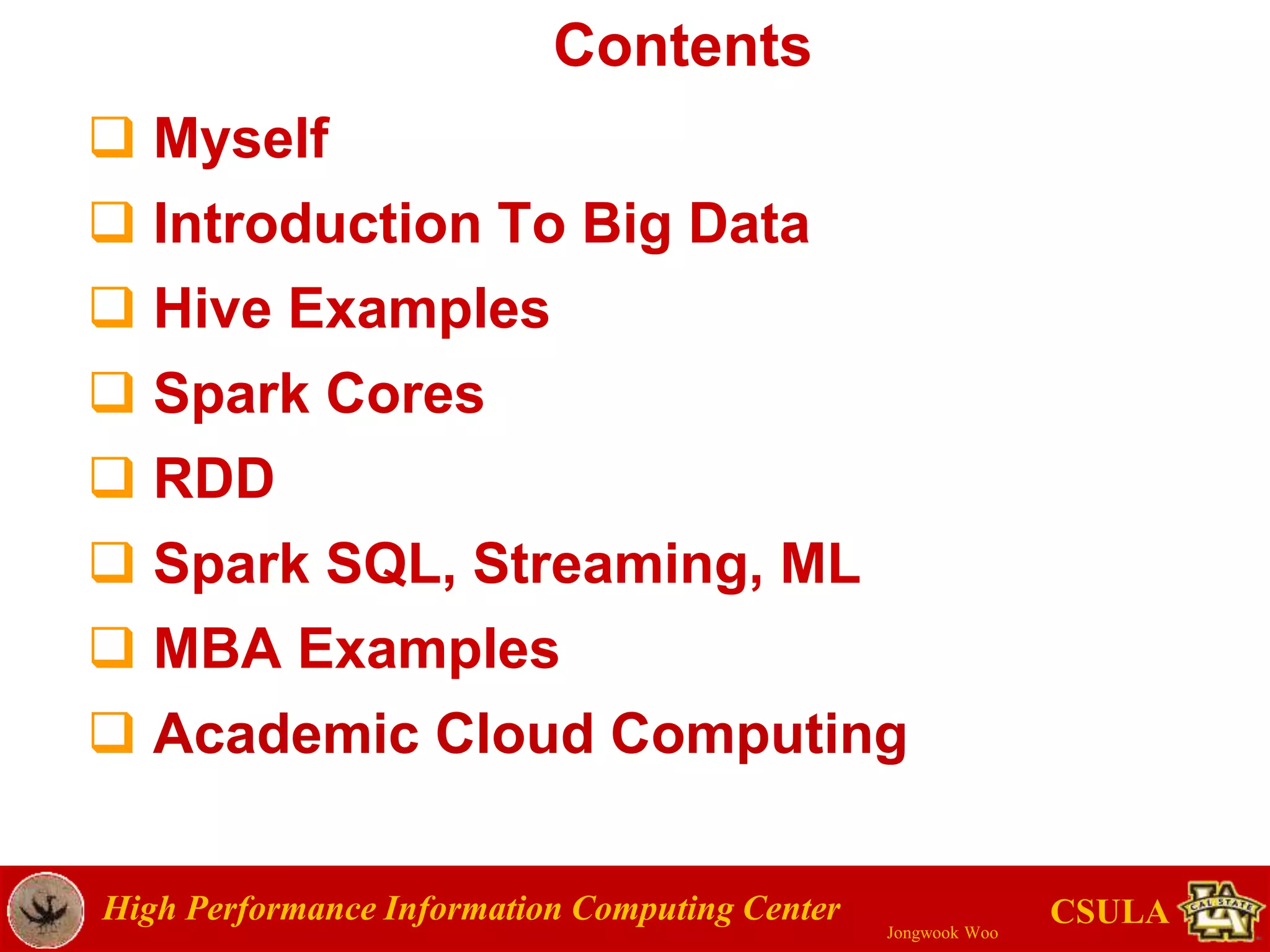 Big Data Analysis and Industrial Approach using Spark | PPT