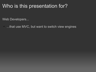 Spark View Engine | PPT | Web Design and HTML | Internet