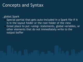 Spark View Engine (Richmond) | PDF