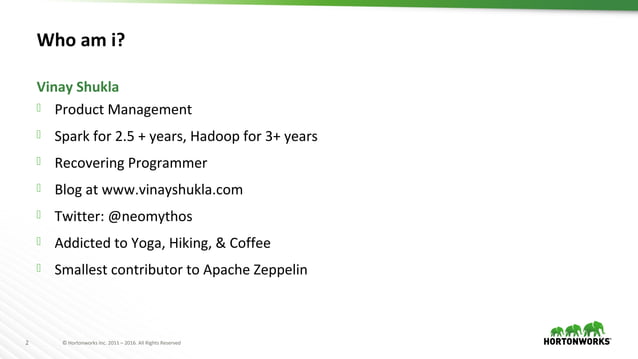 Running Apache Spark & Apache Zeppelin in Production | PPT