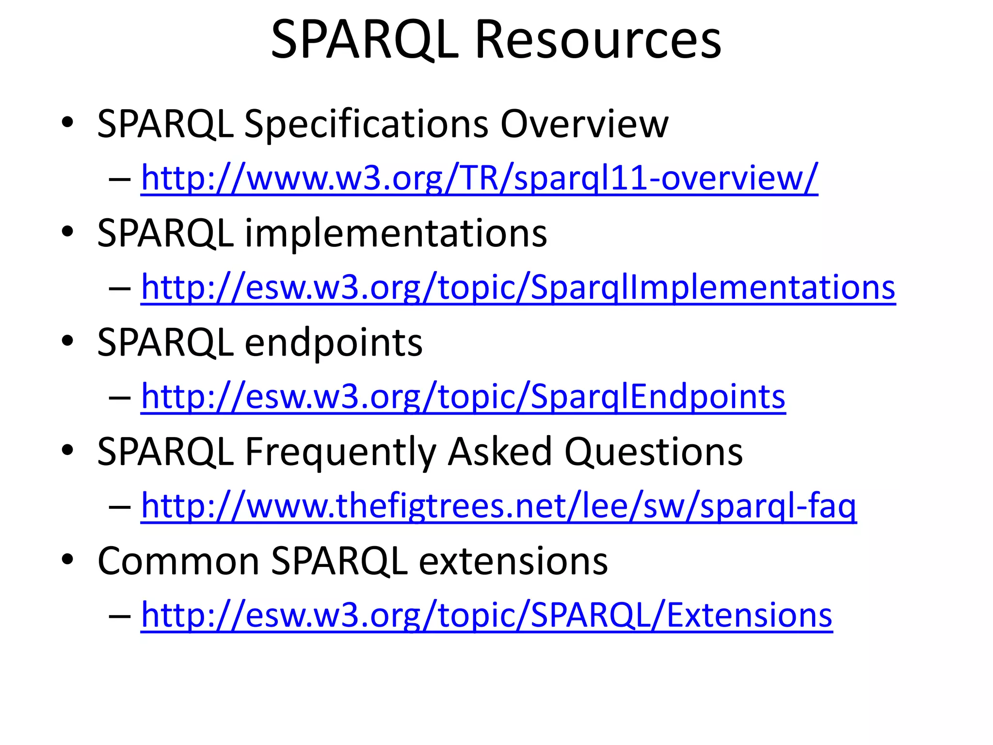 SPARQL Cheat Sheet | PPT