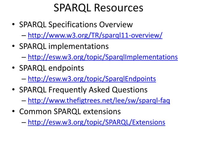 SPARQL Cheat Sheet | PPT