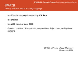 SPARQL-DL - Theory & Practice | PPT