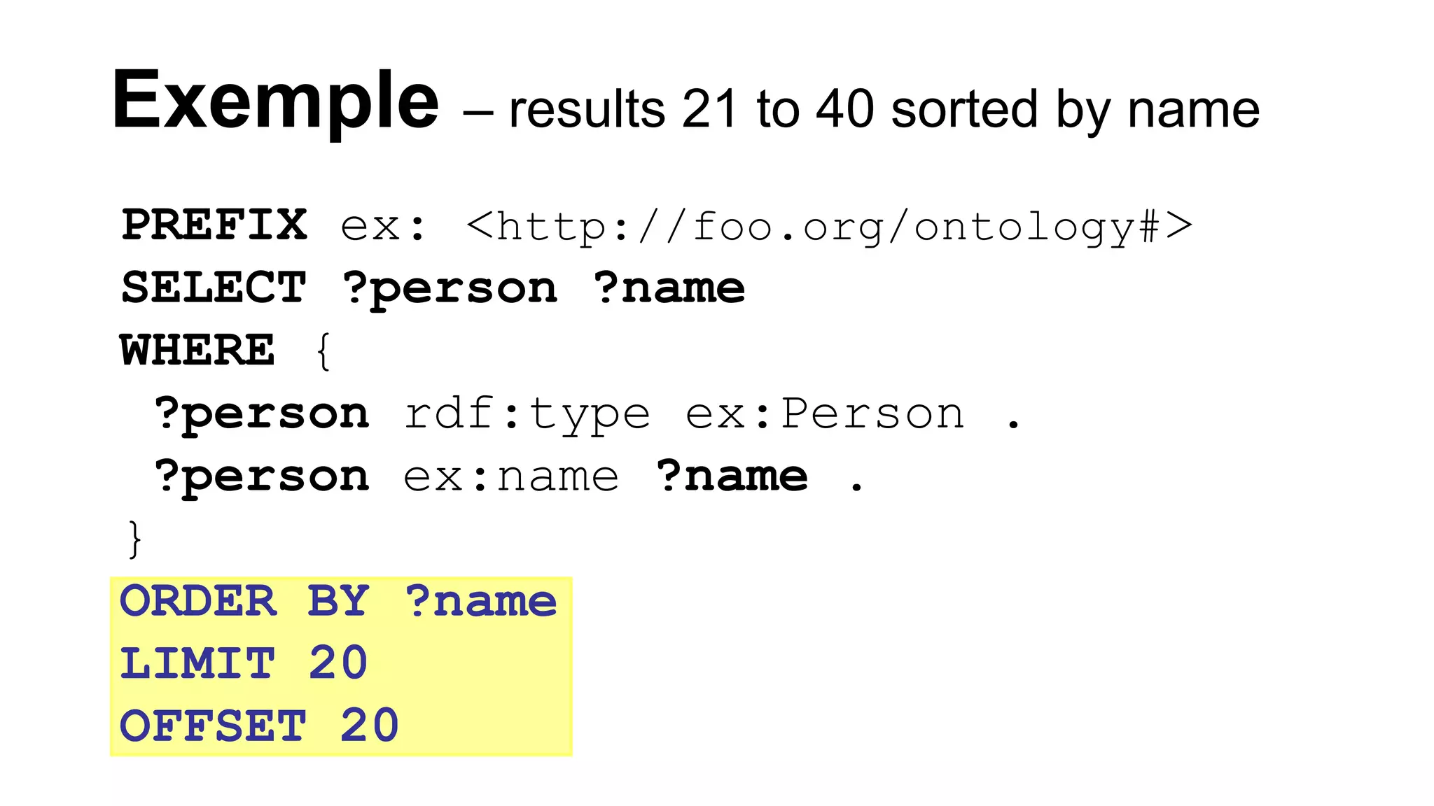 SPARQL introduction and training (130+ slides with exercices) | PPTX | Databases | Computer ...