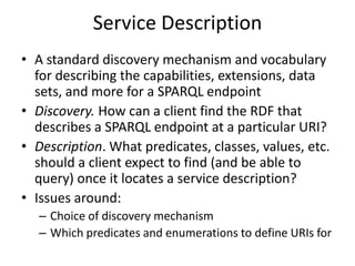SPARQL 1.1 Status | PPTX
