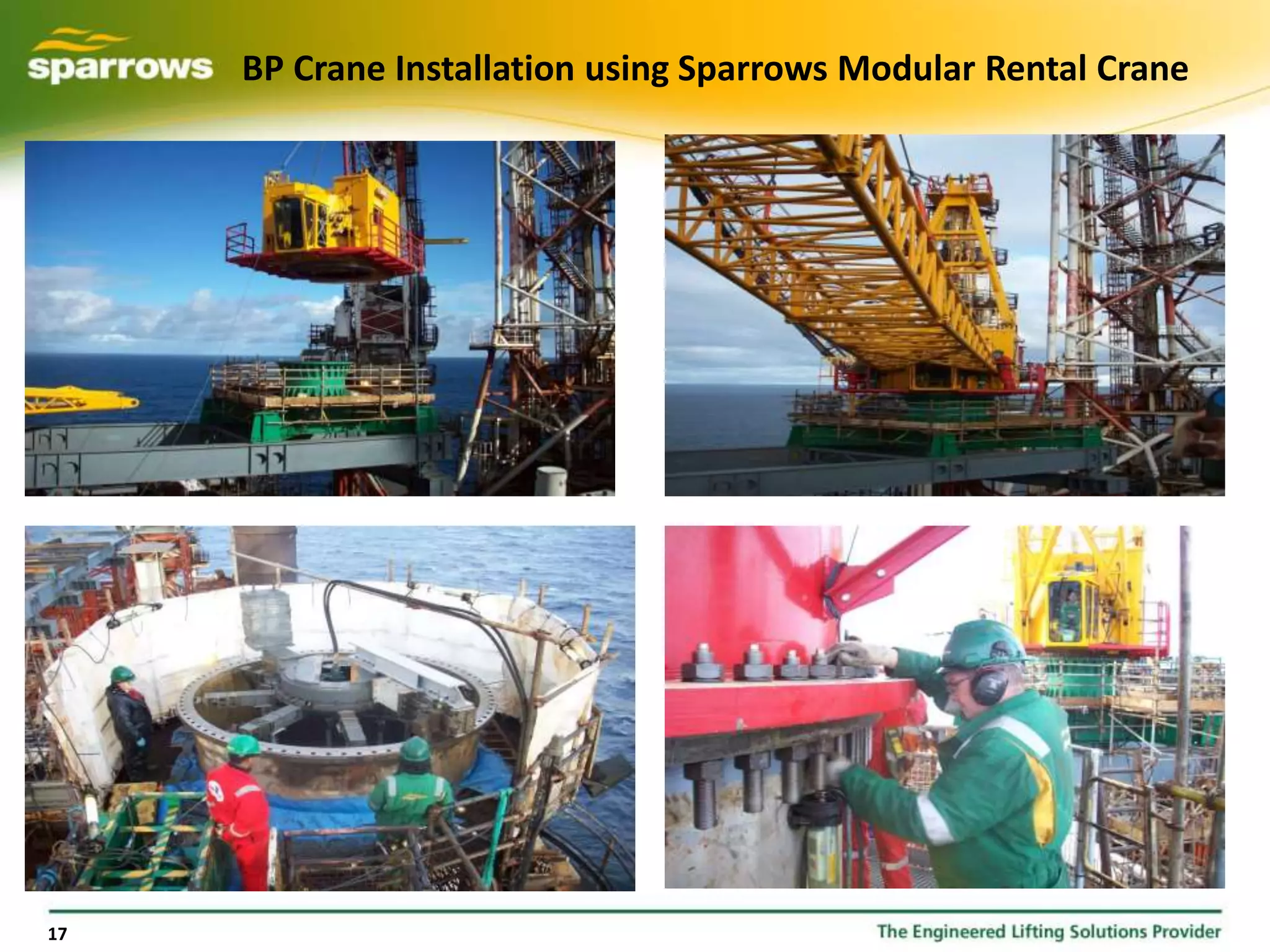 Sparrows offshore modular rental crane presentation august 2014 | PPT