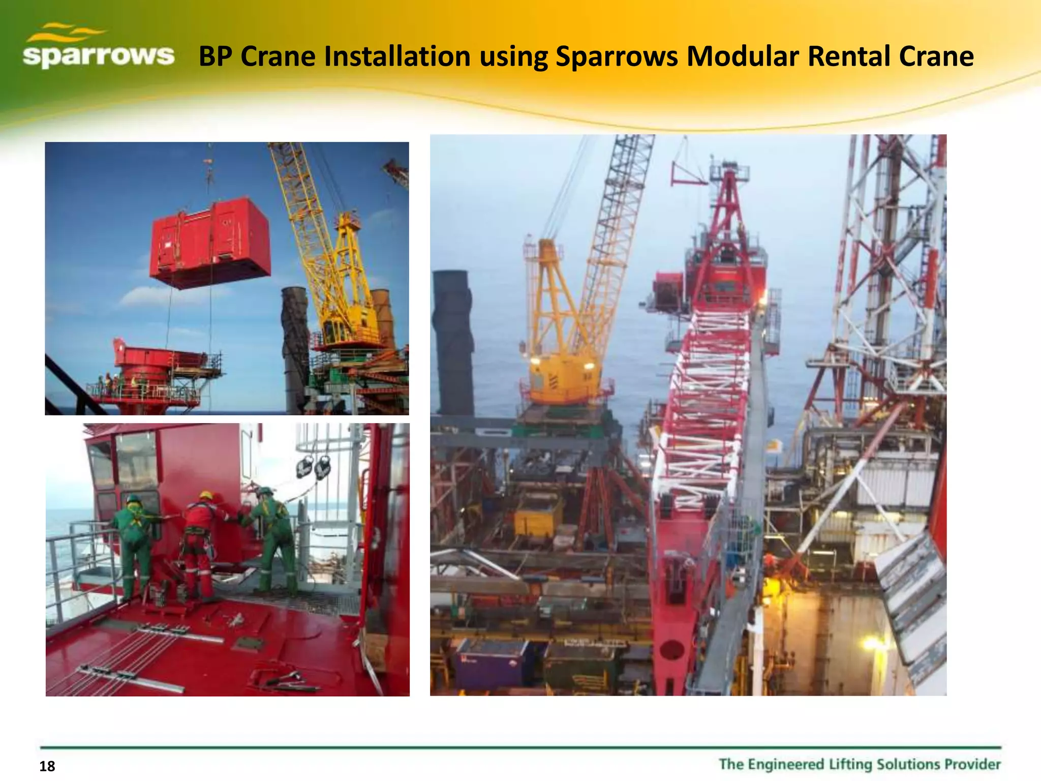 Sparrows offshore modular rental crane presentation august 2014 | PPT