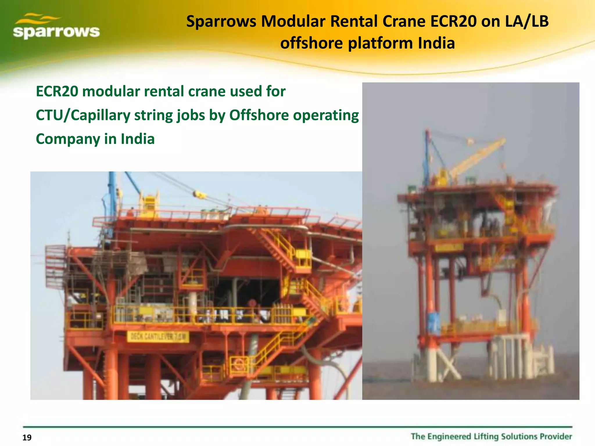 Sparrows offshore modular rental crane presentation august 2014 | PPT