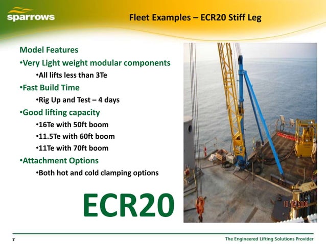 Sparrows offshore modular rental crane presentation august 2014 | PPT