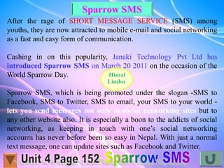 Sparrow sms | PPT