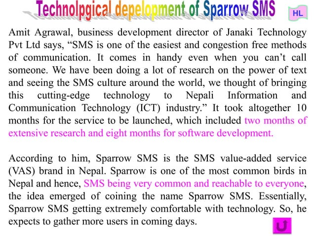 Sparrow sms | PPT