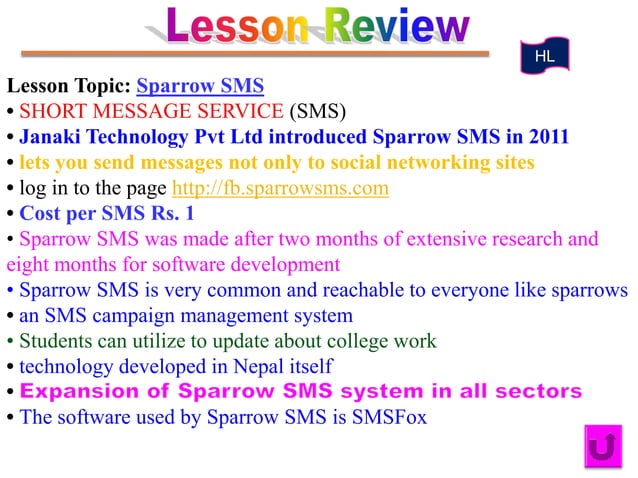 Sparrow sms | PPT