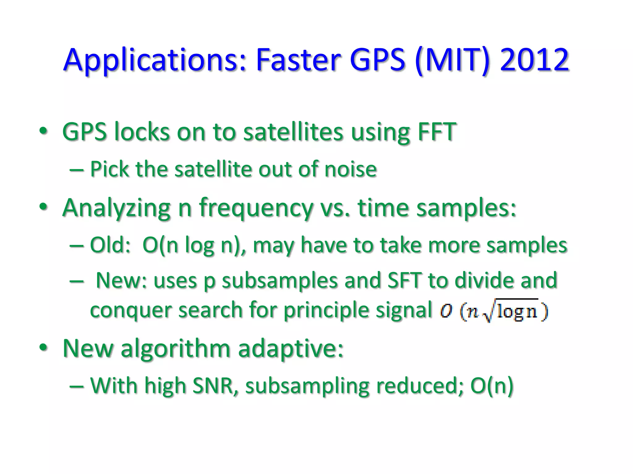 Sparse fourier transform | PPTX