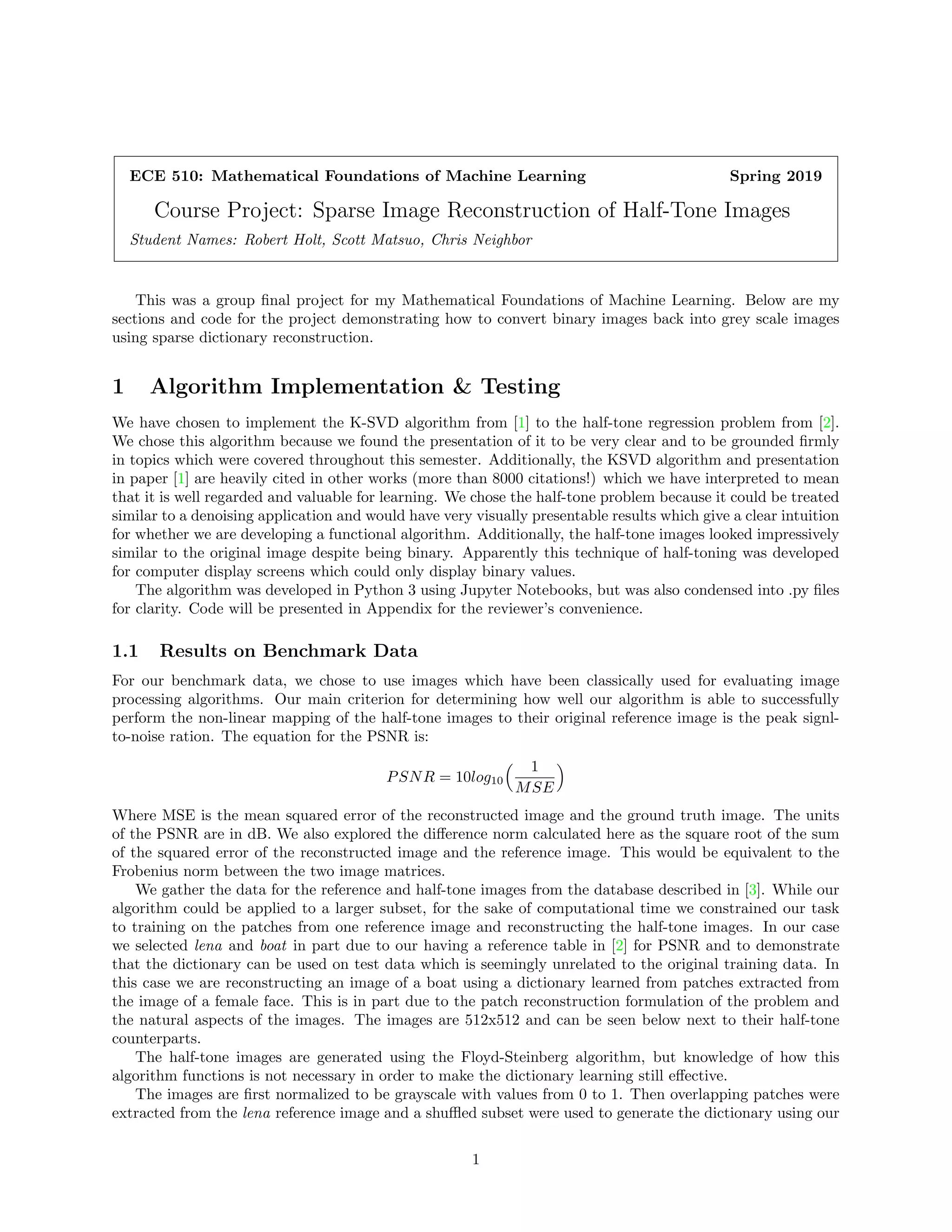 Image Reconstruction Using Sparse Approximation | PDF