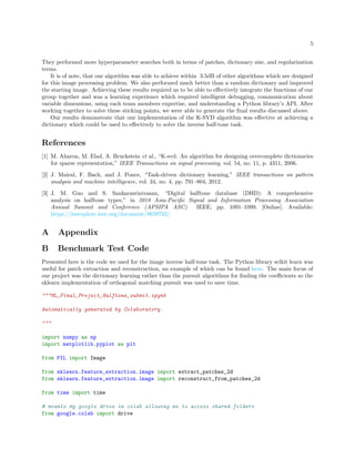 Image Reconstruction Using Sparse Approximation | PDF