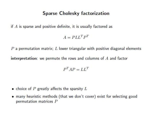 Sparse Matrix Factorization Ppt