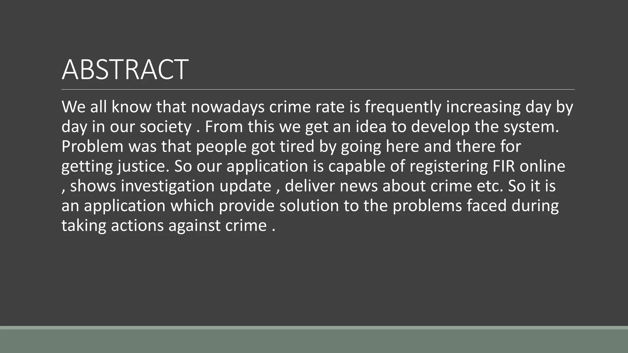 Online Crime Reporting System By Using PHP | PPTX