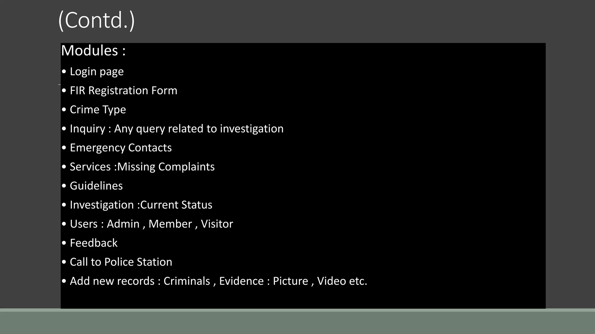 Online Crime Reporting System By Using PHP | PPTX