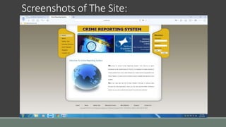 Online Crime Reporting System By Using PHP | PPTX
