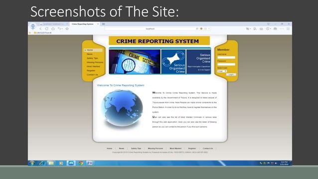 Online Crime Reporting System By Using PHP | PPTX