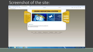 Online Crime Reporting System By Using PHP | PPTX