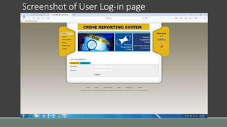 Online Crime Reporting System By Using PHP | PPTX