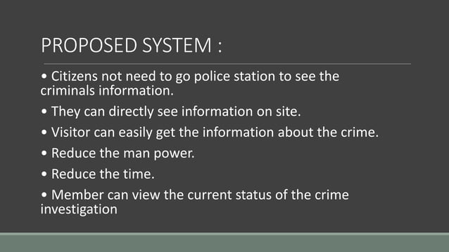 Online Crime Reporting System By Using PHP | PPTX