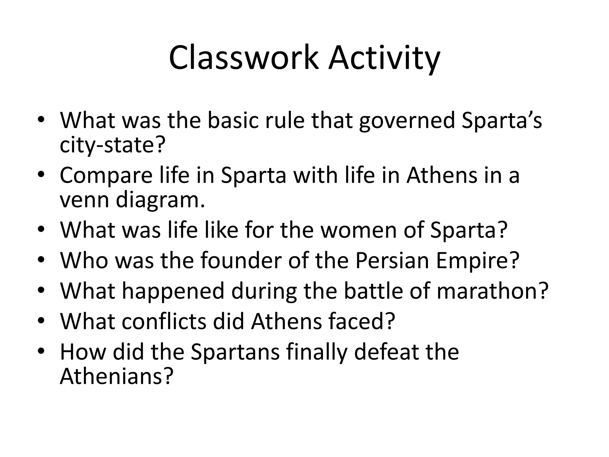 Sparta and Athens | PPT
