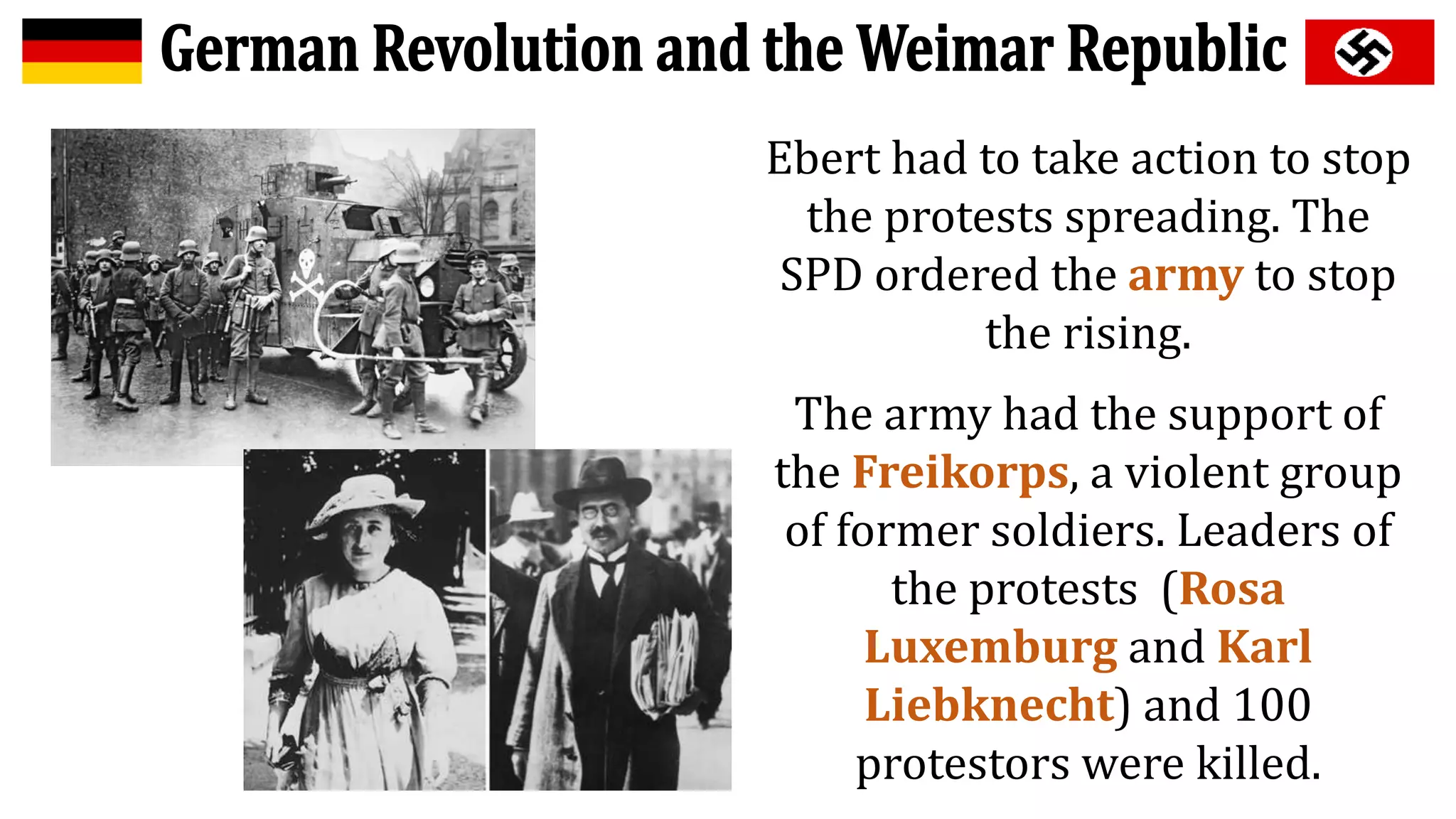Weimar Germany - The Spartacist Revolt | PPTX