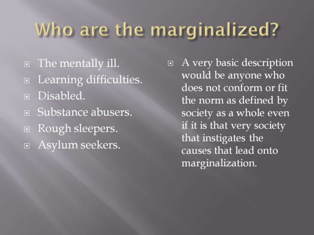 Spartacus training, brief outline of marginalization | PPTX