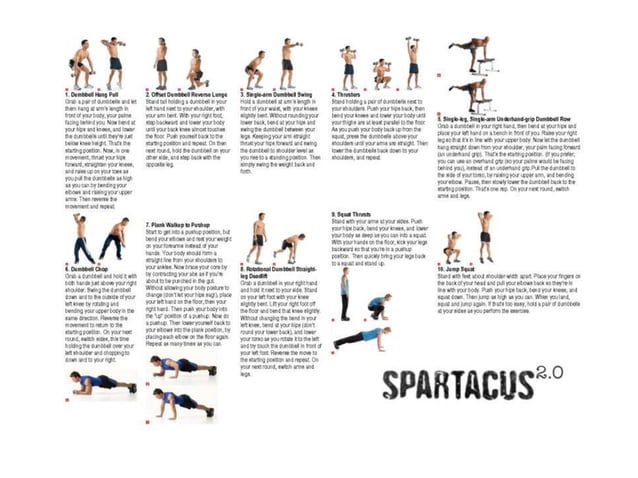 Spartacus workouts | PPTX | Physical Therapy | Wellness