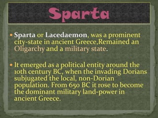 Sparta: Military Polis | PPTX