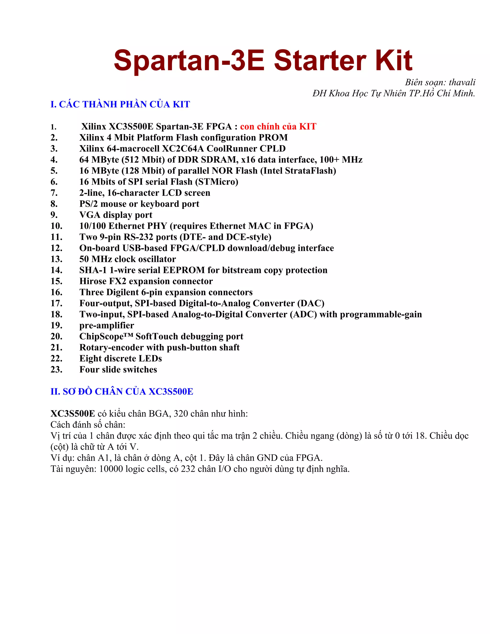 Spartan 3e-vietnamese | PDF
