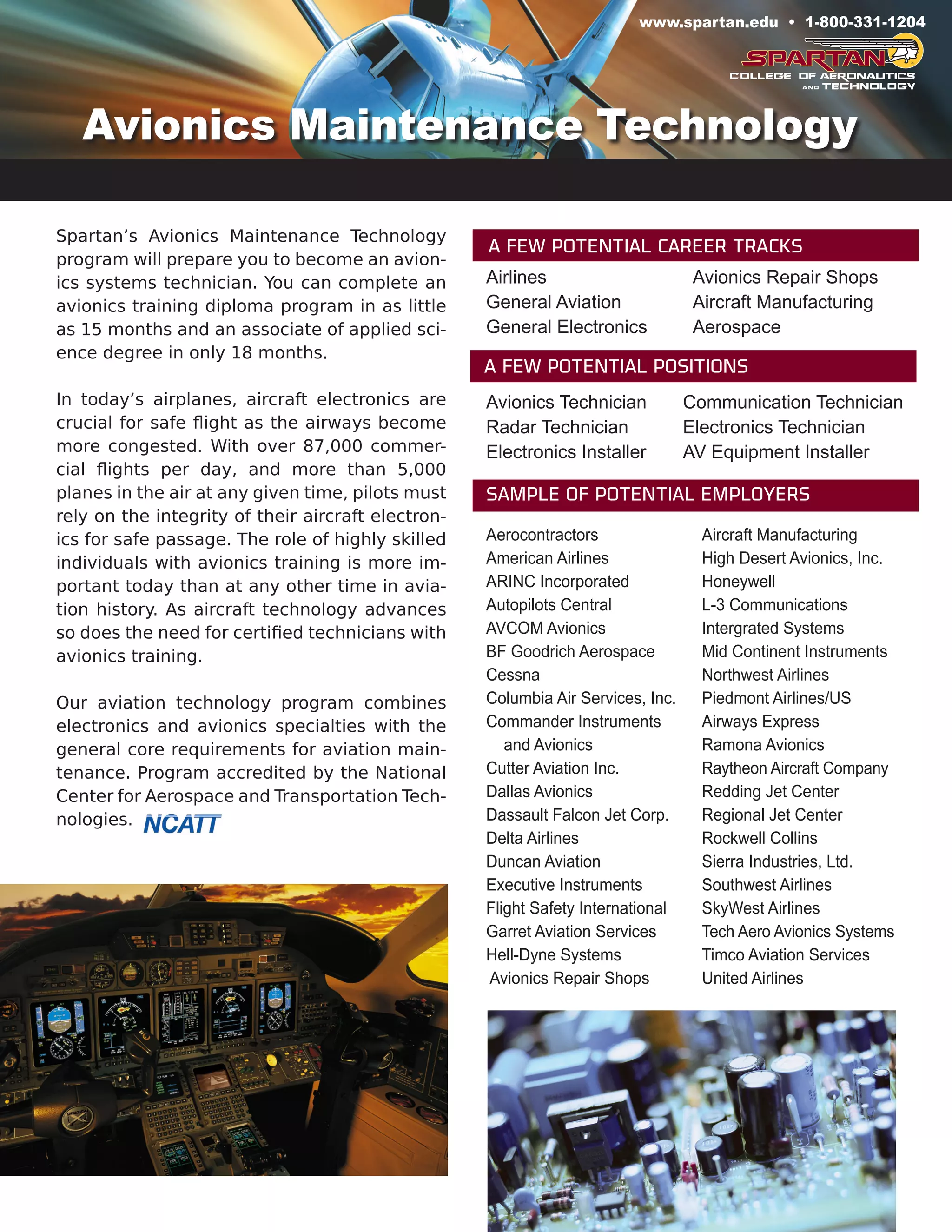 Spartan College of Aeronautics and Technology- Avionics Maintenance ...