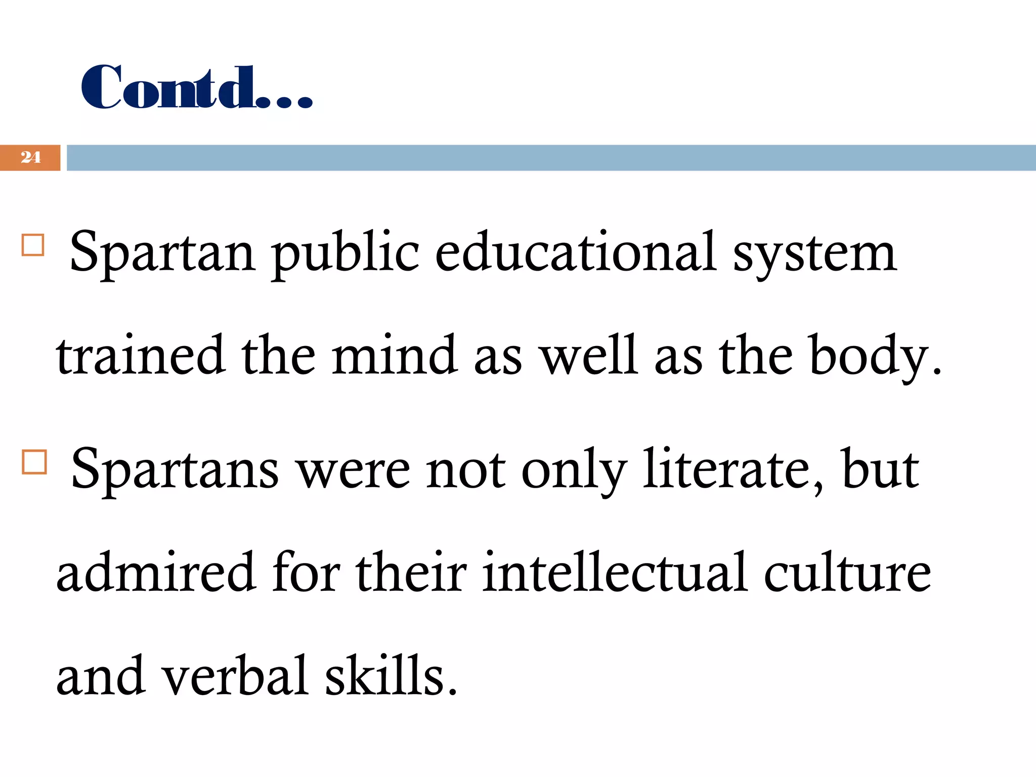Spartan education philosophy | PPT