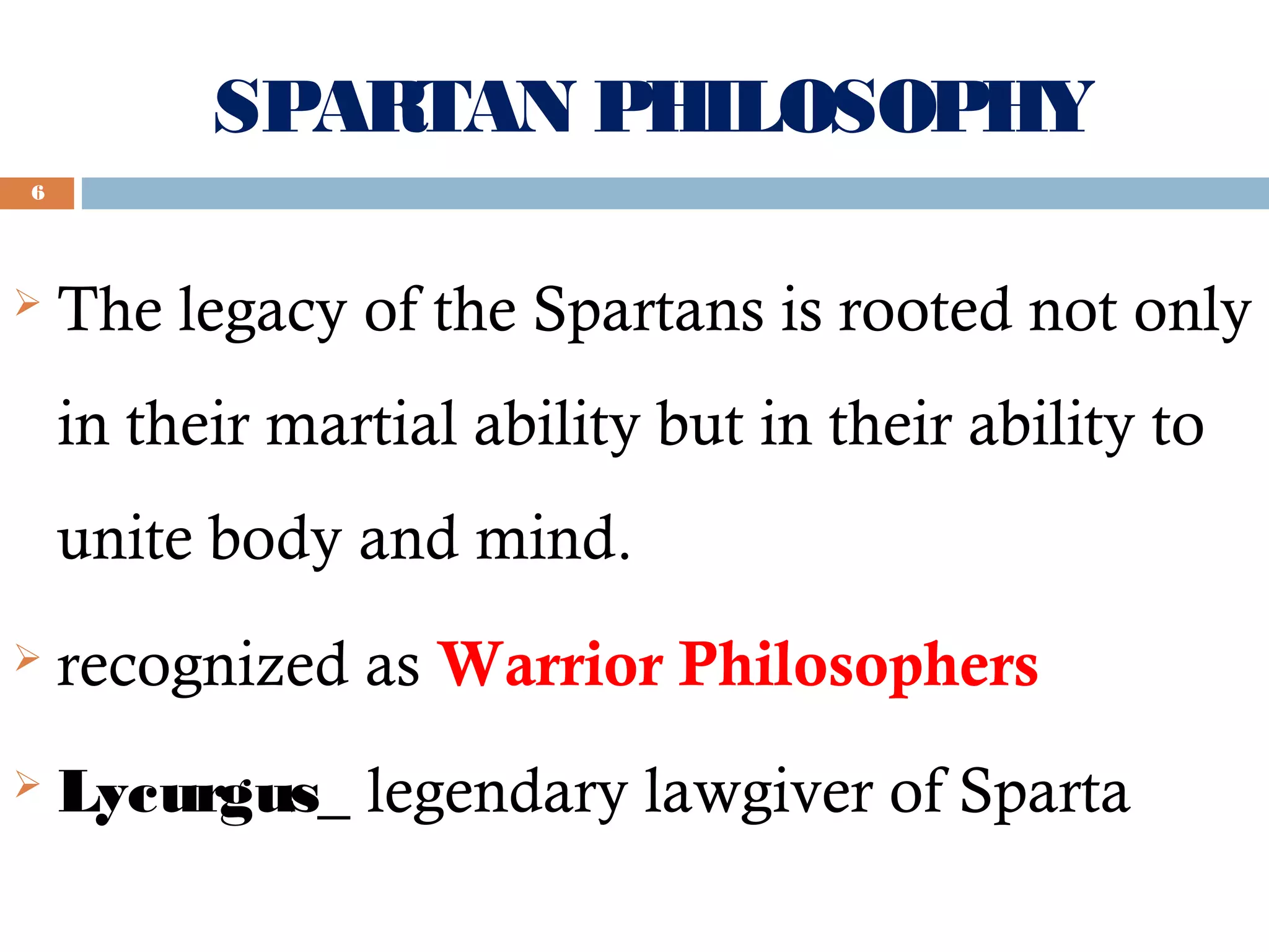 Spartan education philosophy | PPT
