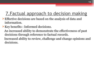 Factual Approach To Decision Making