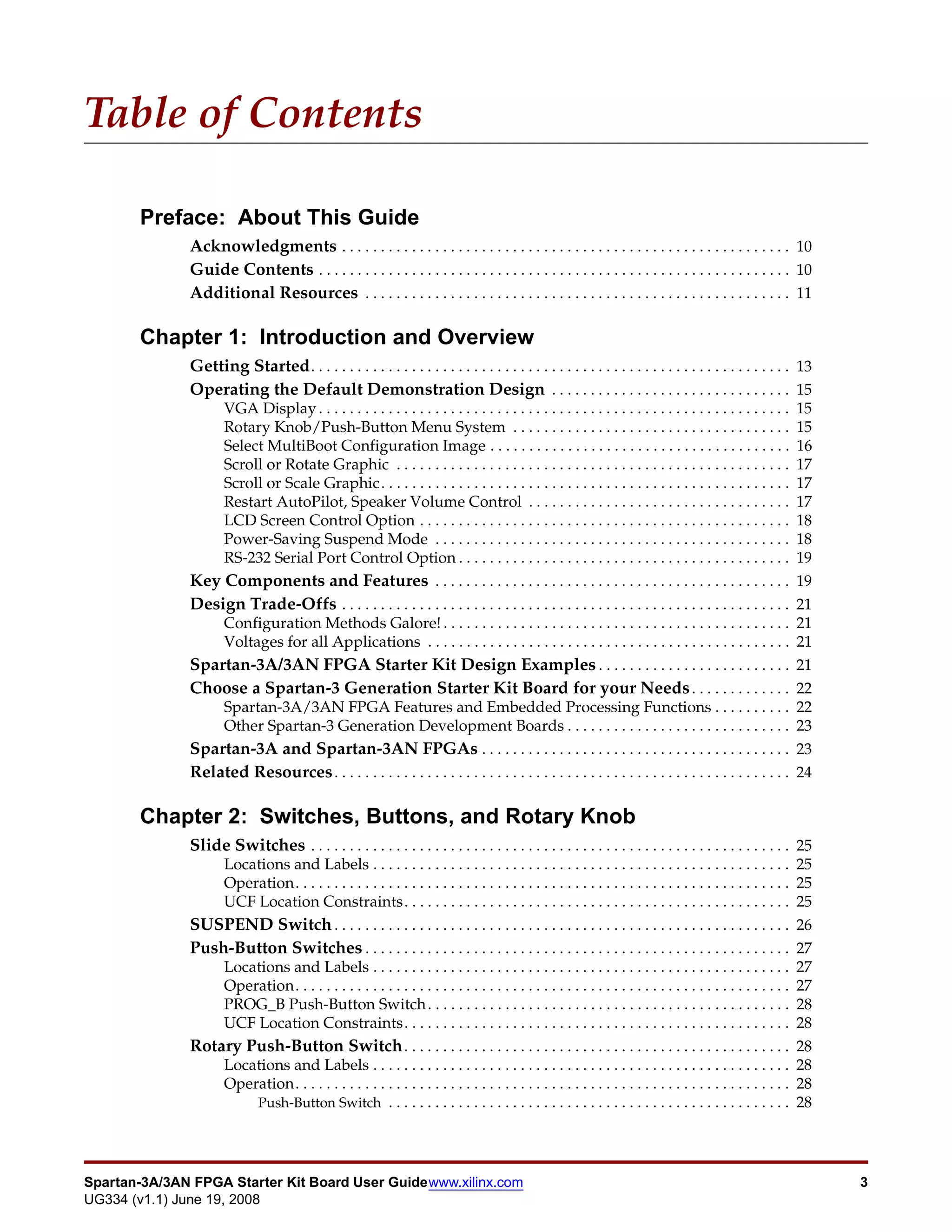 Spartan-3A/3AN FPGA Starter Kit Board User Guide | PDF