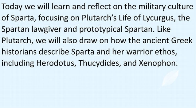 Unique Spartan Warrior Culture and History, Plutarch’s Life of Lycurgus ...