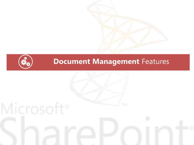 SharePoint as a Document Management System (DMS) | PPTX