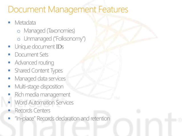 SharePoint as a Document Management System (DMS) | PPTX