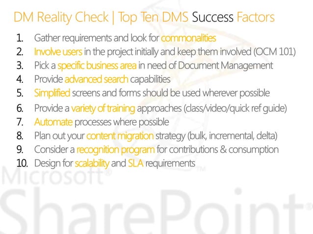 SharePoint as a Document Management System (DMS) | PPTX