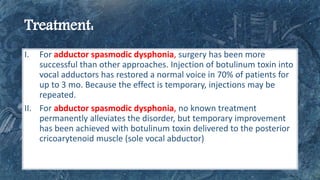 Everything About Spasmodic dysphonia | PPTX