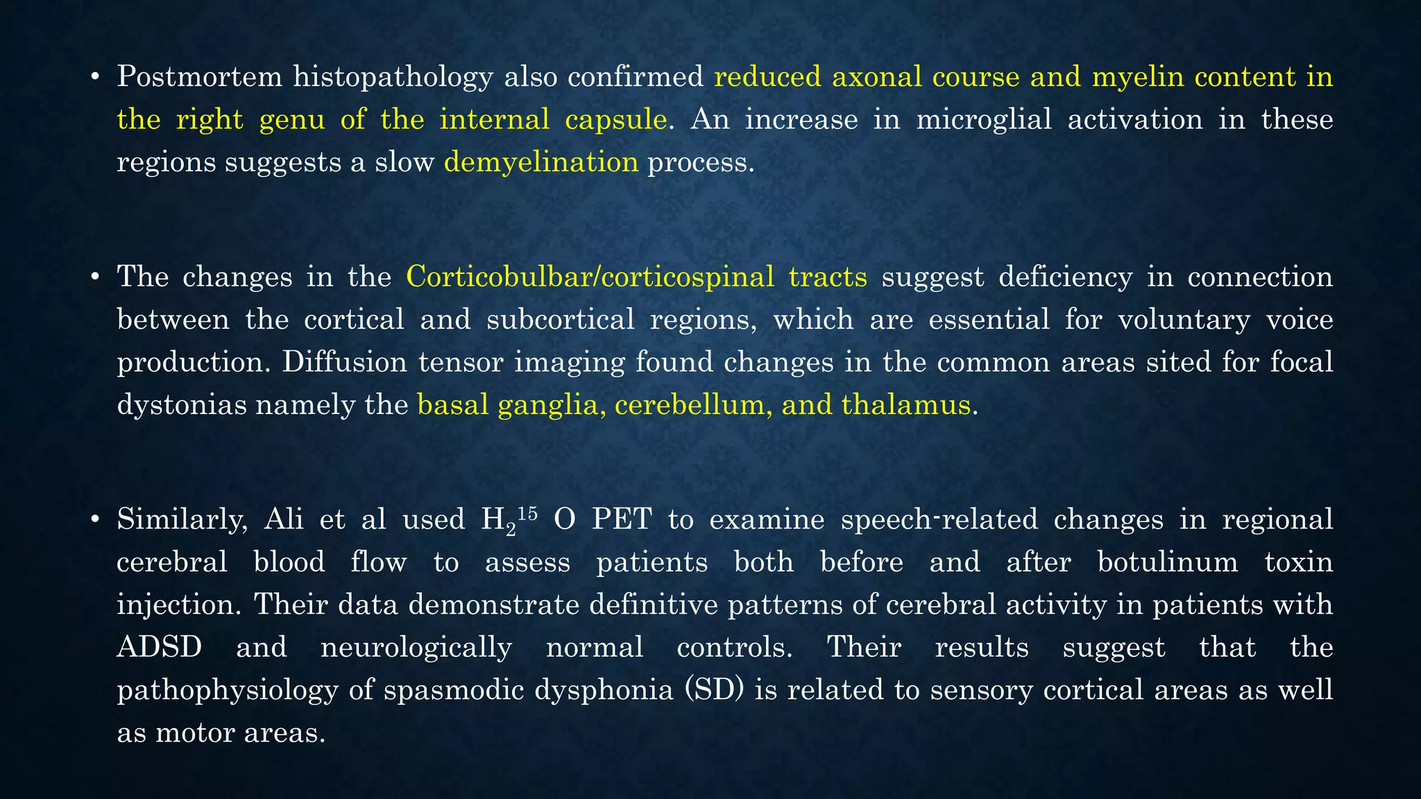 Spasmodic dysphonia | PPTX