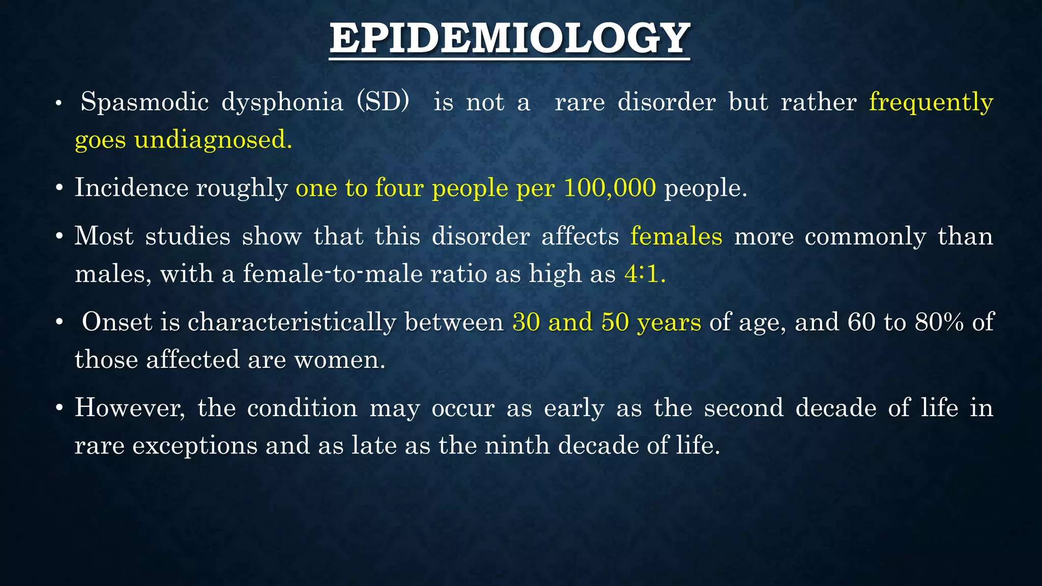 Spasmodic dysphonia | PPTX