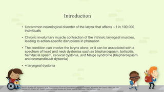 Spasmodic Dysphonia | PPTX