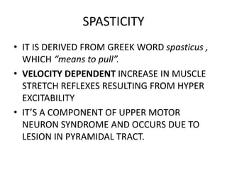 Spasticity | PPTX