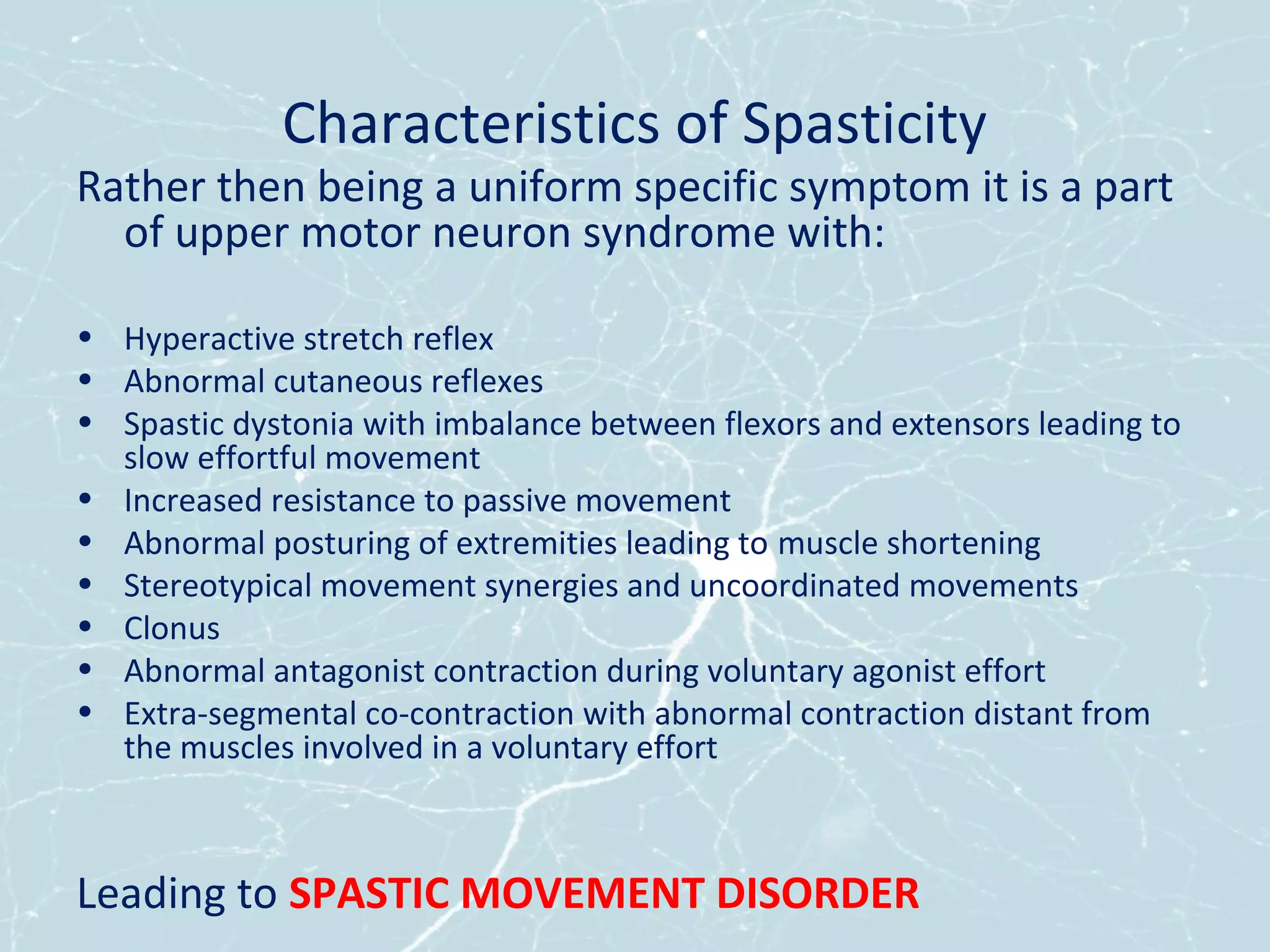 Spasticity in Rehabilitation | PPT