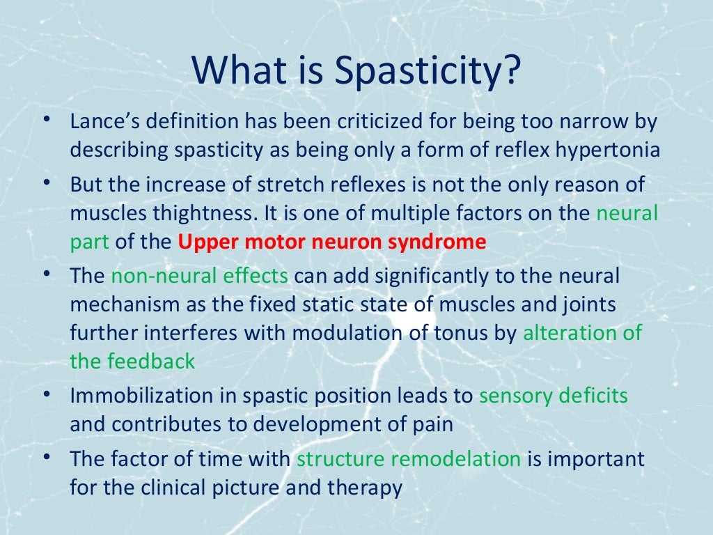 Spasticity in Rehabilitation