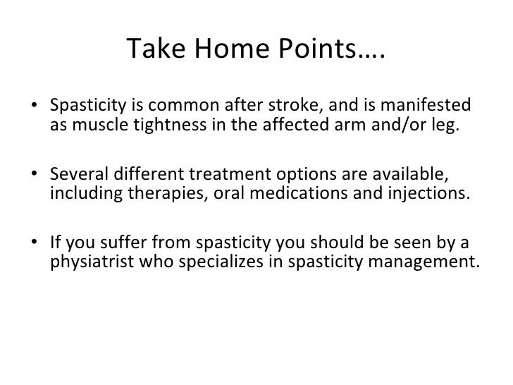Spasticity After Stroke